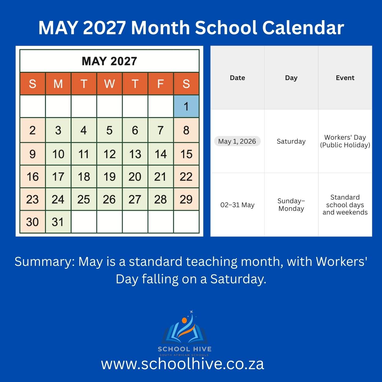 2027 School Calendar South Africa - School Hive