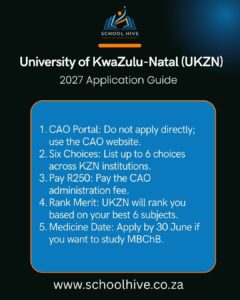 UKZN Online Application for 2027 - Guide - School Hive